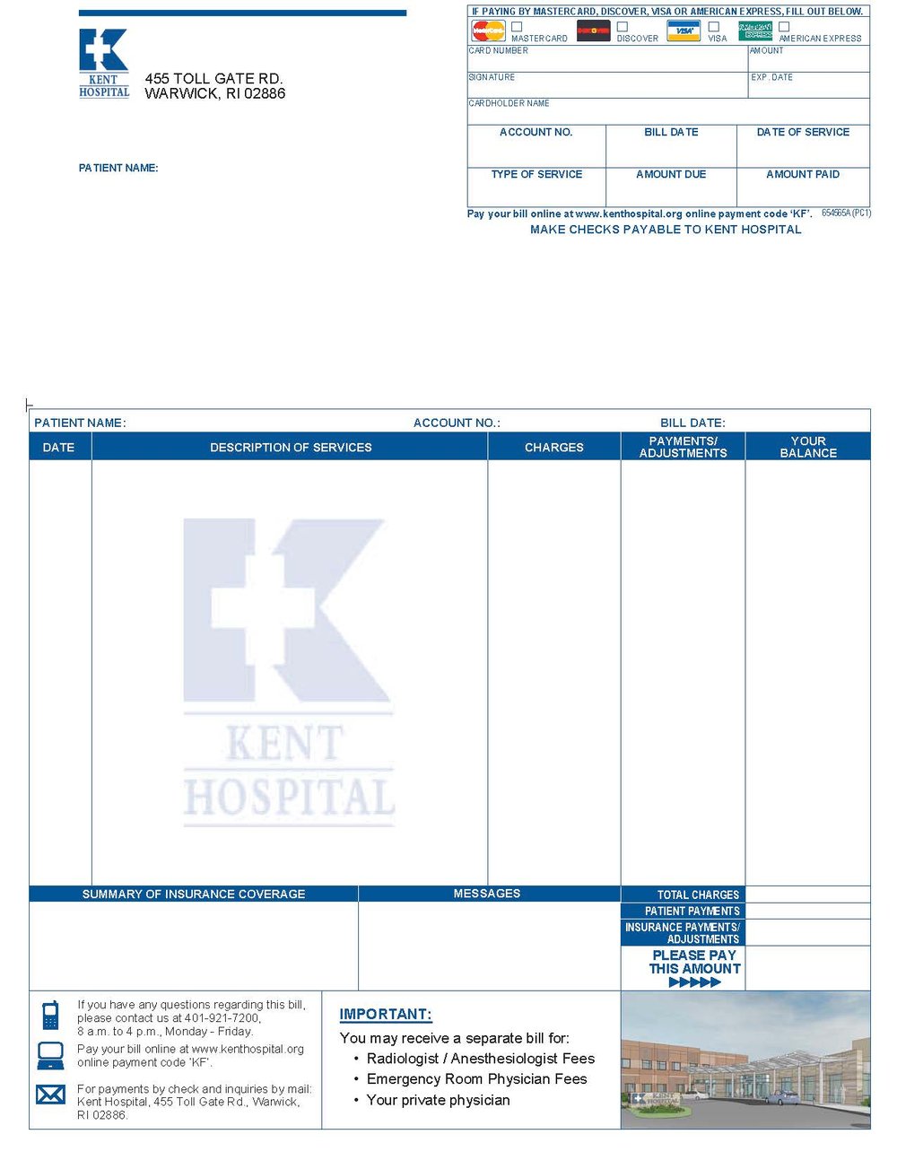 Kent Hospital Bill Pay | Care New England | Kent Hospital