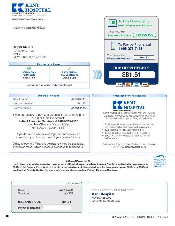 Kent Hospital Bill Pay | Care New England | Kent Hospital